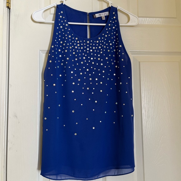 Tops | Royal Blue Tank Bejeweled | Poshmark